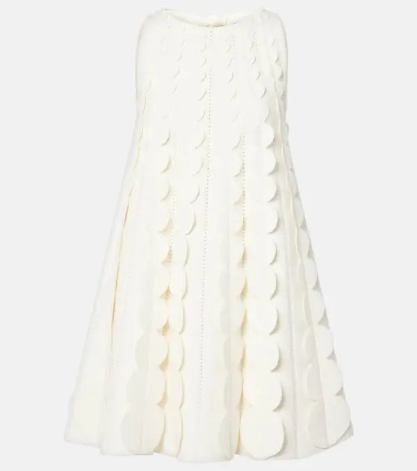 Oscar De La Renta Abstract Brushstroke Midi Dress