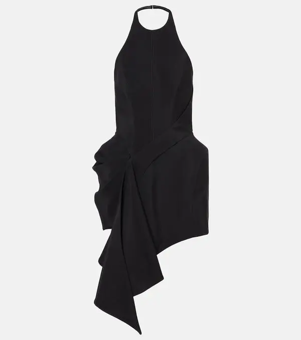 MUGLER Asymmetric Draped Minidress