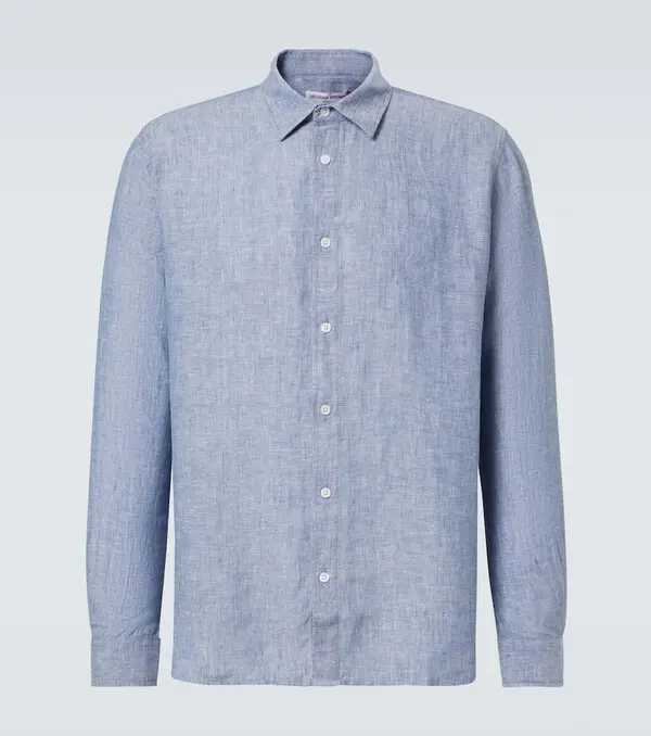 Orlebar Brown Justin Linen Chambray Shirt