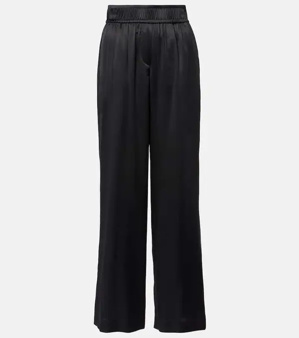 Brunello Cucinelli Silk-blend Wide-leg Trousers