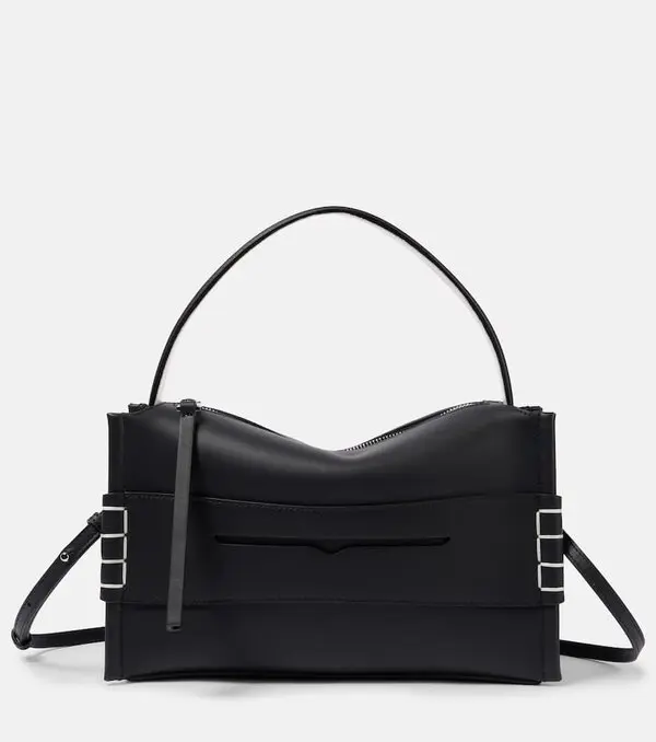 JW Anderson Loafer Leather Shoulder Bag - Black