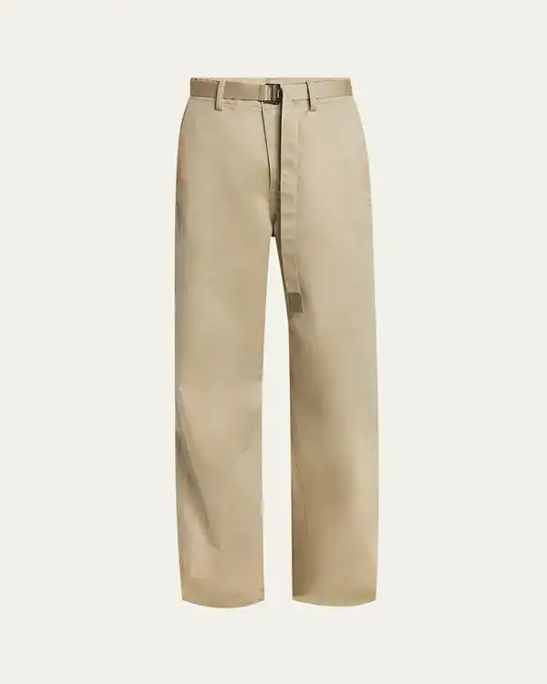 【美品】sacai Belted Cotton Chino Trouser sacai Cotton Chino Pants Beige | HAVEN
