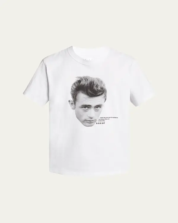 Sacai James Dean Jersey T-Shirt - White | Editorialist