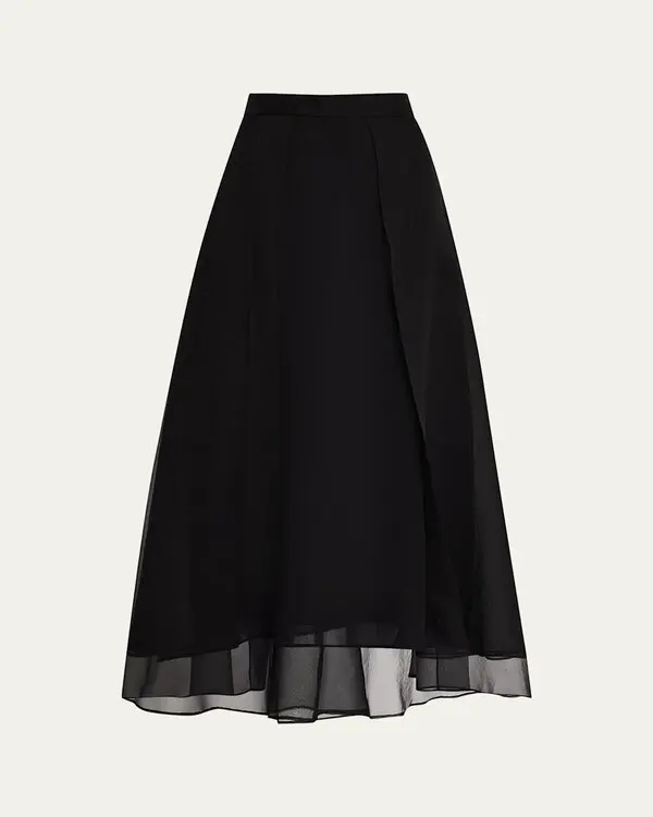 Brunello Cucinelli Paneled Maxi Circle Skirt