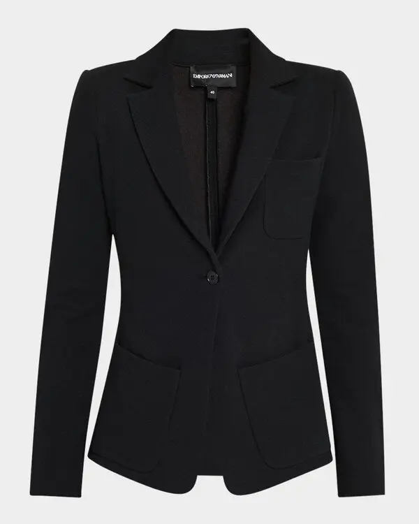 Emporio Armani Single-button Stretch Jersey Jacket