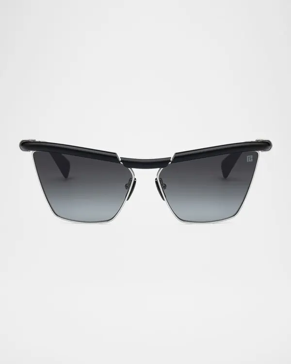 Balmain Victorie Cat Eye Sunglasses - Blk Slv