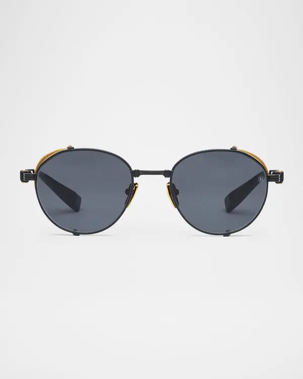 Balmain Brigade-i Round Sunglasses