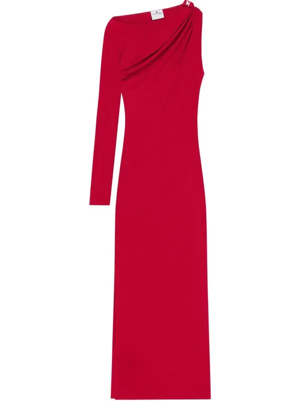 COURREGES Asymmetric Midi Dress - Red