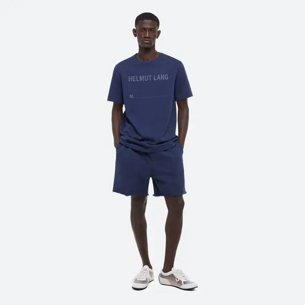 Helmut Lang Stamped Logo Tee - Indigo