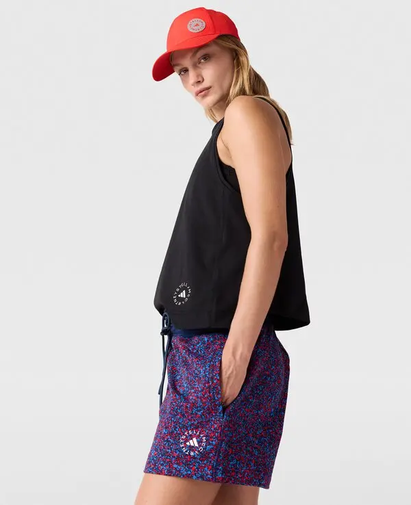 Stella McCartney Truelife Logo Shorts - Bahia Blue/active Red/navy
