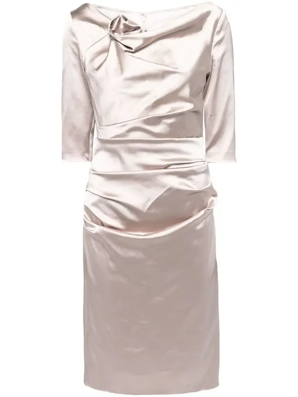 Talbot Runhof Draped Detailing Dress