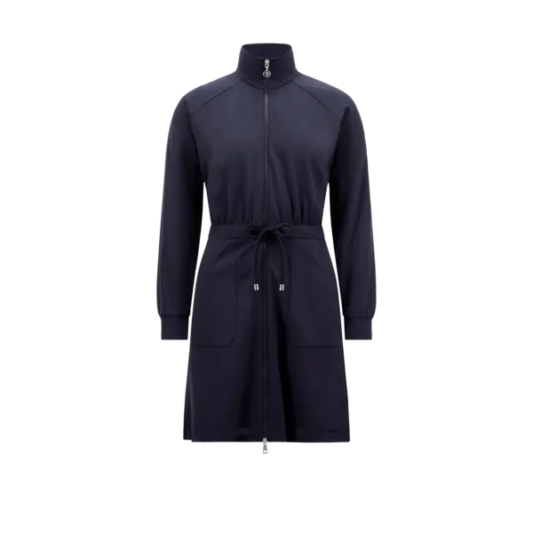 Moncler Zip-up Punto Milano Mini Dress