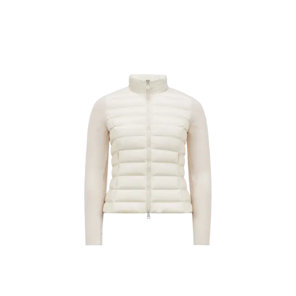 Moncler Padded Wool Zip-up Cardigan - White