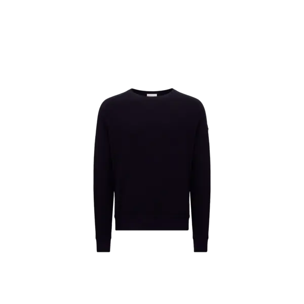Moncler Cotton & Cashmere Crewneck Sweater - Blue