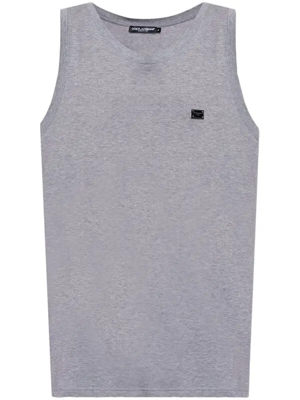 Dolce & Gabbana Cotton Jersey Tank Top - Grey
