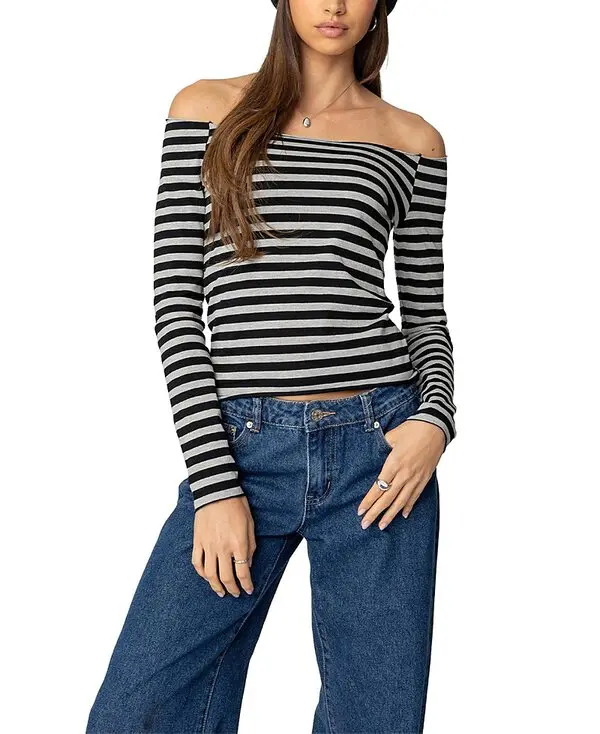 EDIKTED Nelligan Striped Top