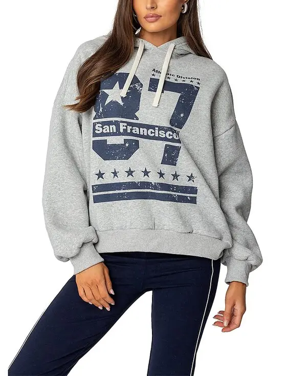 EDIKTED San Francisco Hoodie - Gray Melange