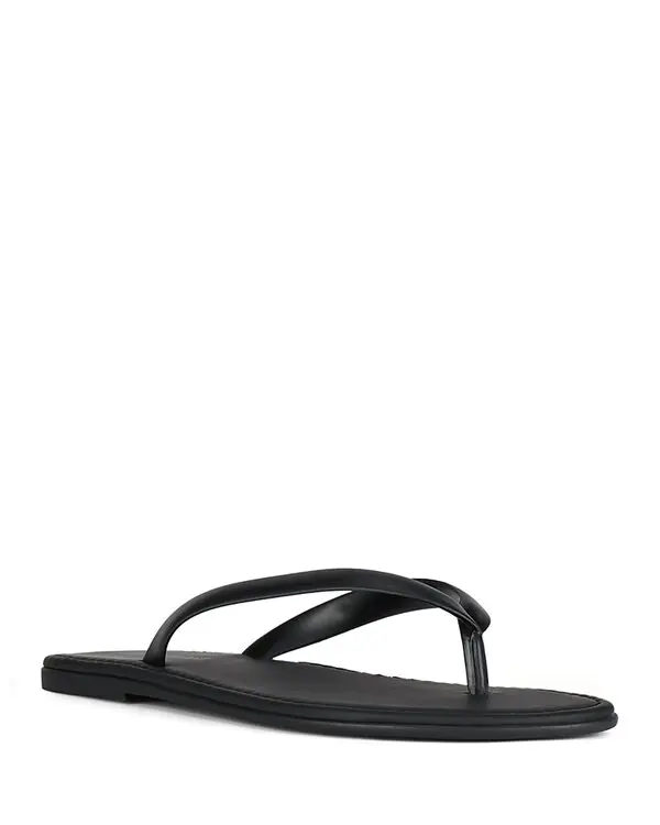 Jeffrey Campbell Beached Jelly Thong Sandals - Black Matte