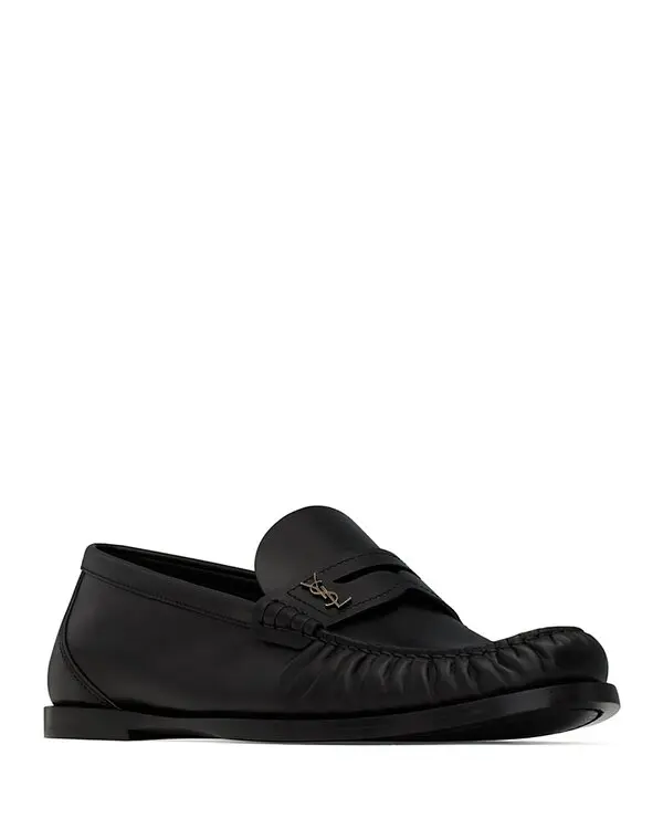 Saint Laurent Loafers - Black Smooth Leather