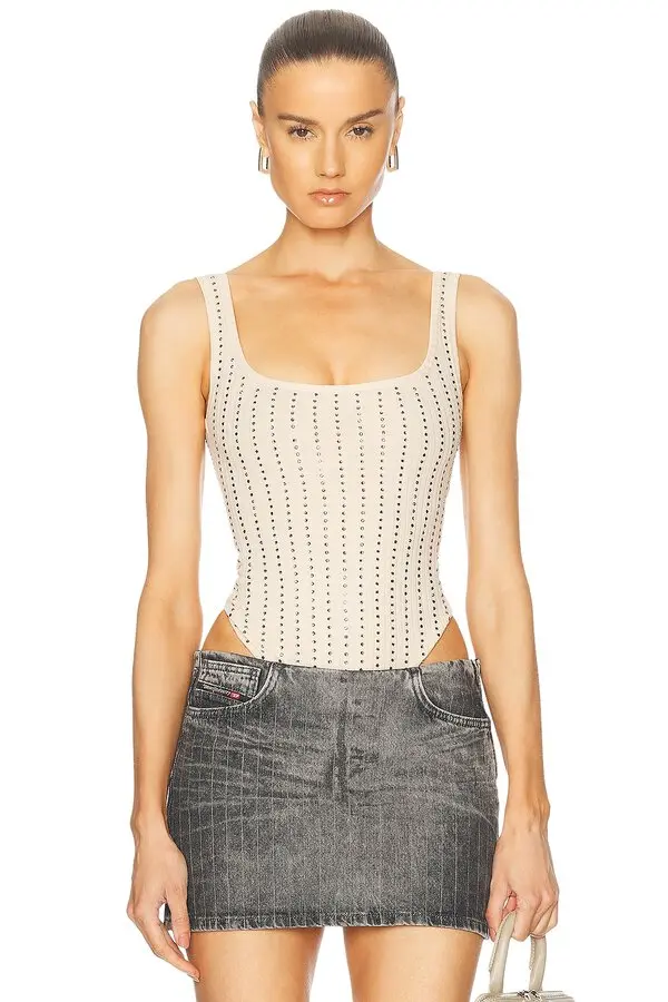 Attico Embellished Bodysuit