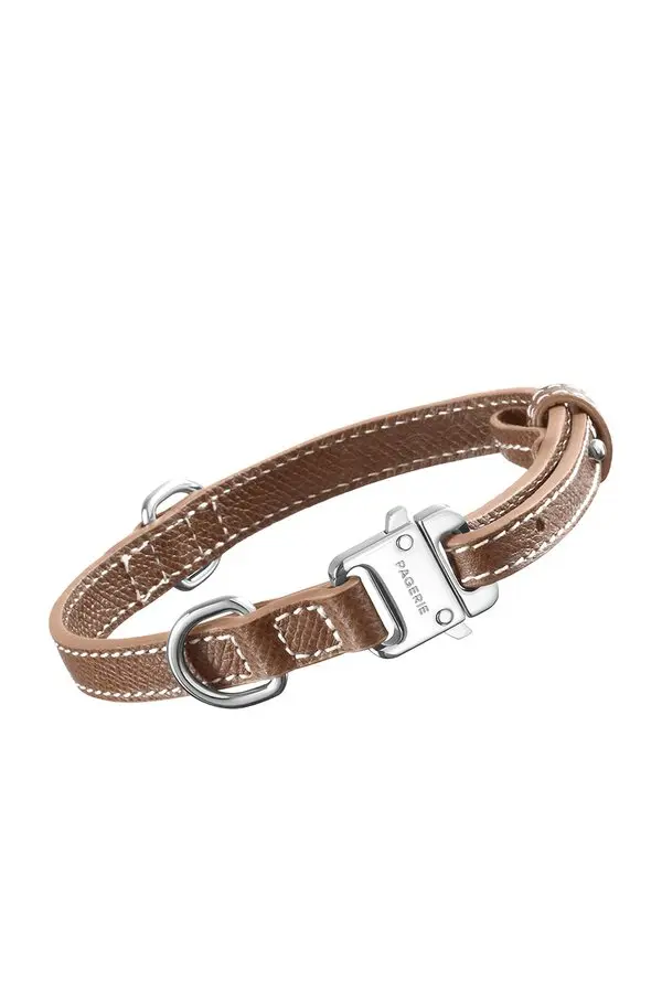 PAGERIE The Clyde Collar In Brown - Walnut