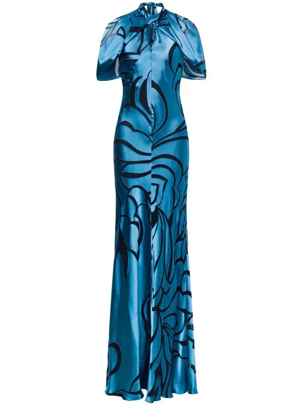 Alberta Ferretti Floral-print Gown