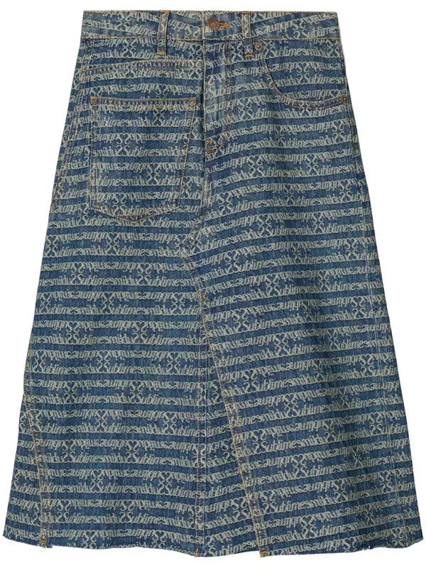 Tory Burch Denim Skirt - Blue