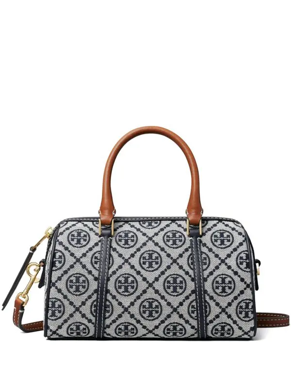 Tory Burch Mini T Monogram Barrel Bag - Grey