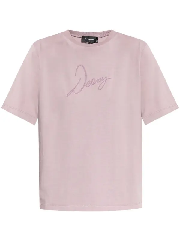 Dsquared2 Printed Cotton T-shirt - Purple