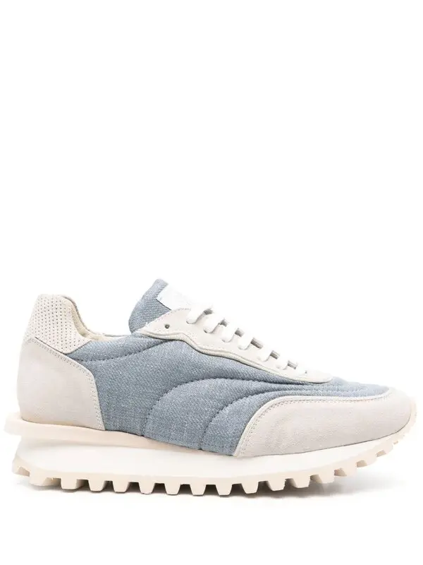 Eleventy Panelled Sneakers - Blue