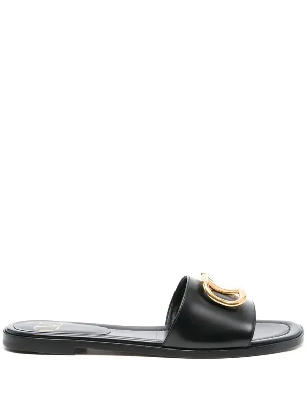 Valentino Garavani Vlogo Signature Slides - Black