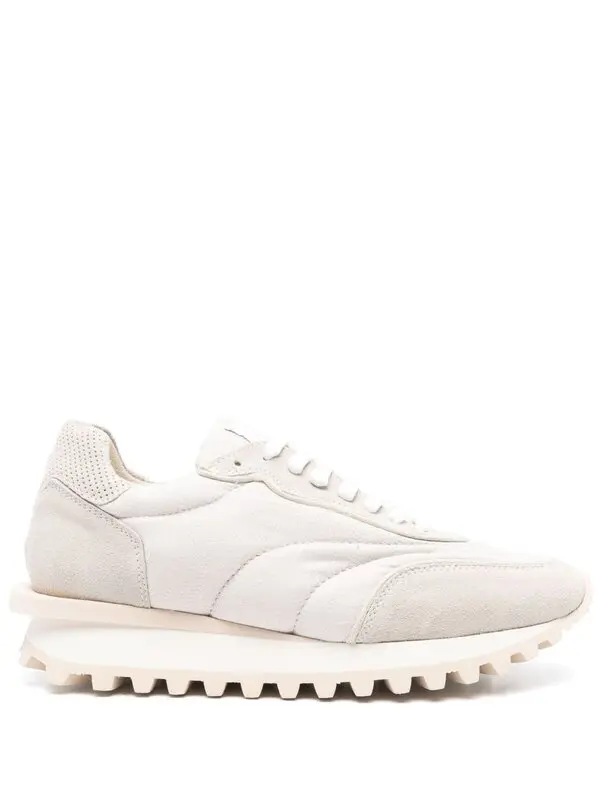 Eleventy Panelled Sneakers - Neutrals