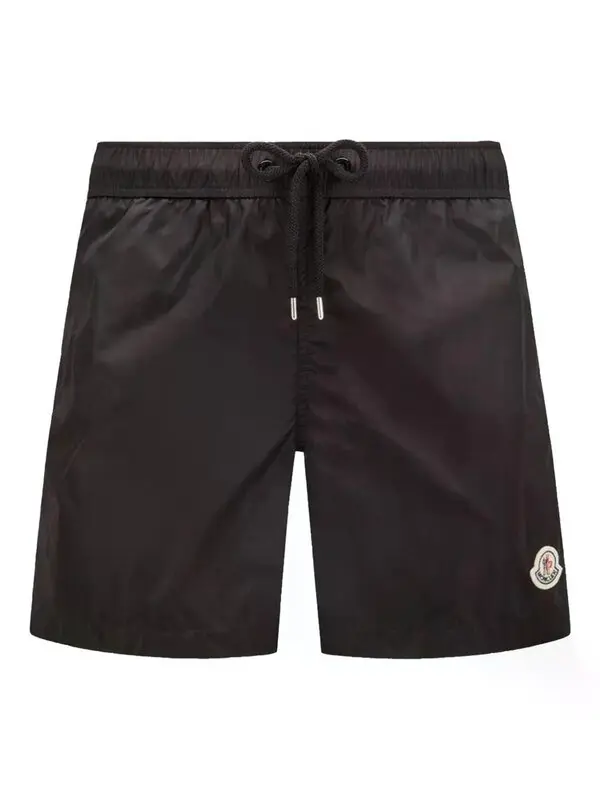 Moncler Appliqué Swim Shorts - Black