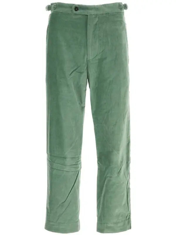BODE Velvet Straight-leg Trousers - Green