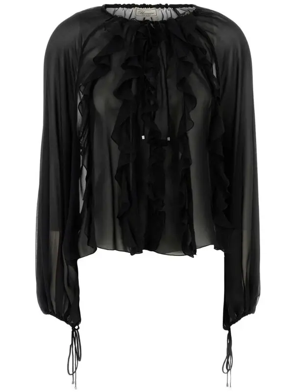 Blumarine Translucent Blouse - Black