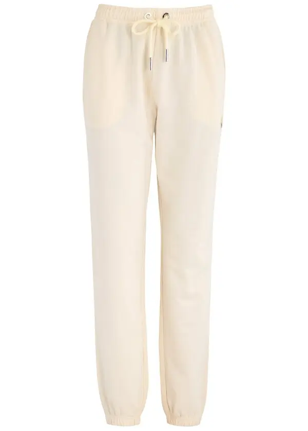 Moncler Logo-appliquéd Cotton Sweatpants - White