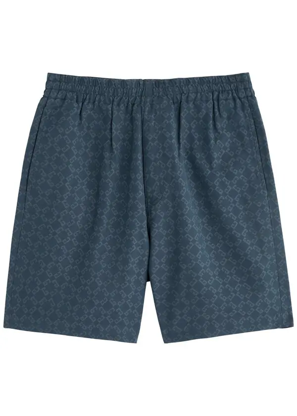 Givenchy Logo-monogrammed Cotton-blend Shorts - Navy