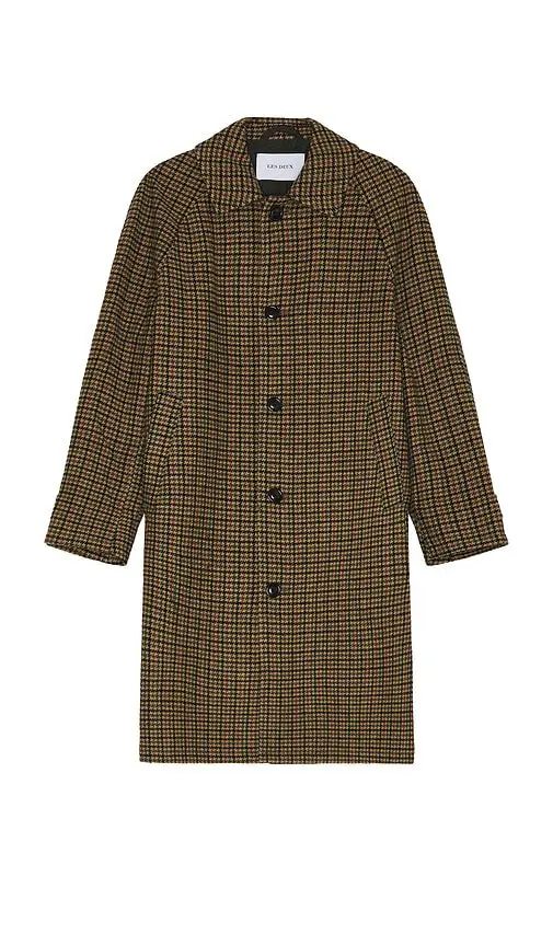 LES DEUX Michael Houndstooth Wool Coat