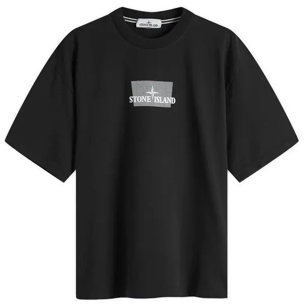 Stone Island Grid Print Logo T-shirt
