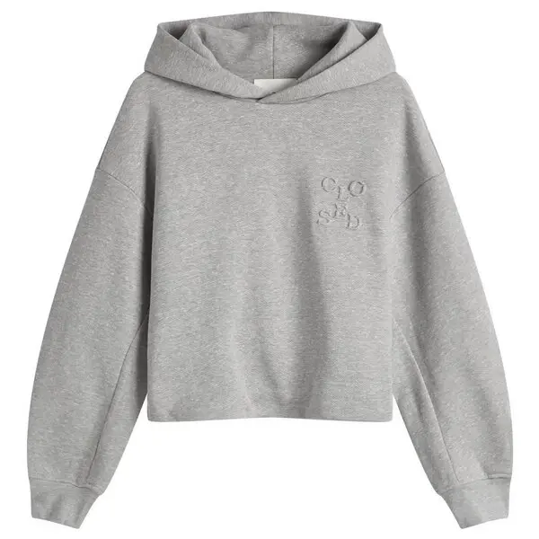 Closed Folded Hem Hoodie - Light Grey Melange