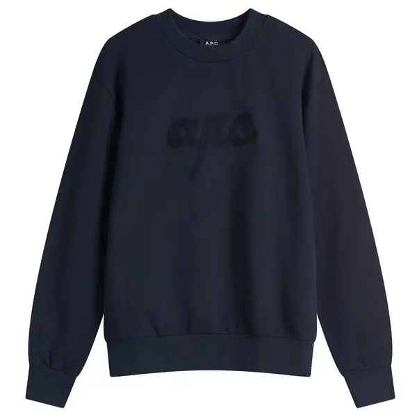 A.p.c. Ethan Logo Sweatshirt - Dark Navy