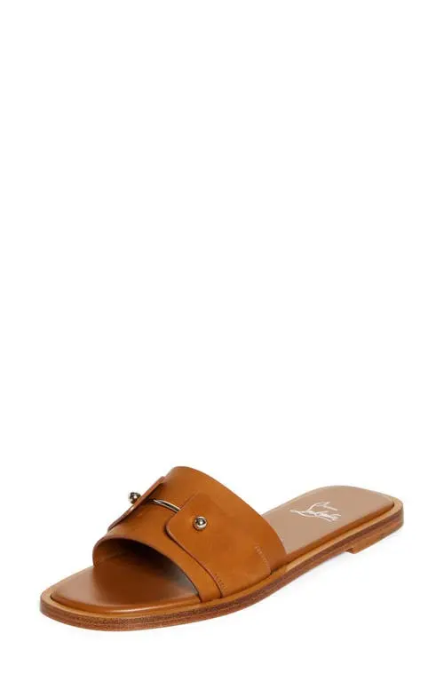 CHRISTIAN LOUBOUTIN Chambelimule Donna Slide Sandal - Terra