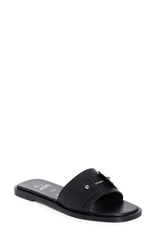 CHRISTIAN LOUBOUTIN Chambelimule Slide Sandal - Black