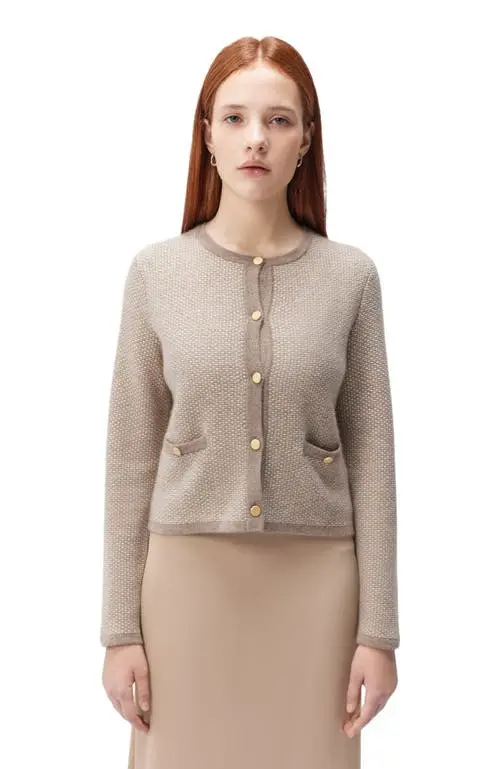 GOBI MONGOLIAN CASHMERE Jacquard Cardigan