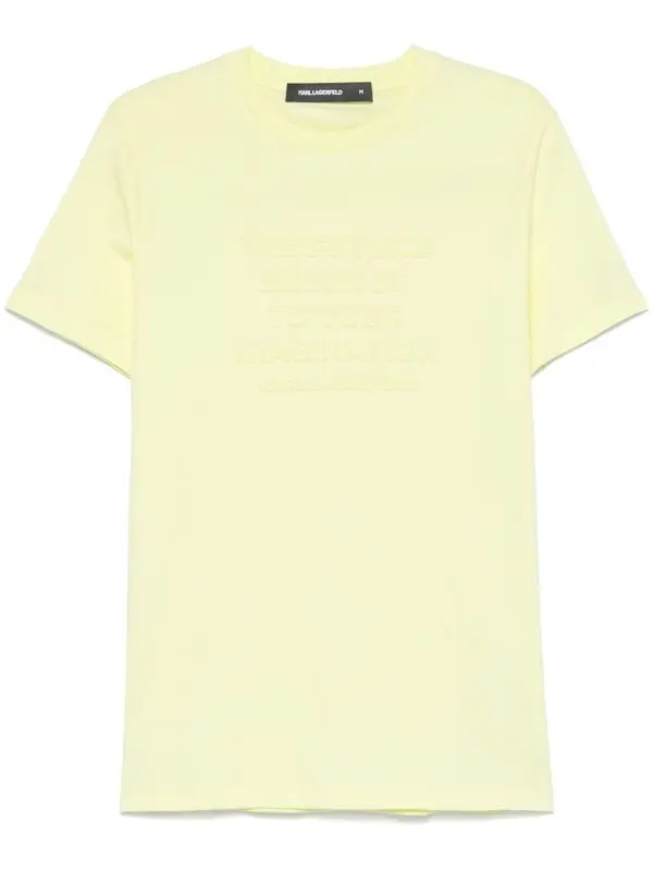Karl Lagerfeld Slogan-embossed T-shirt - Yellow
