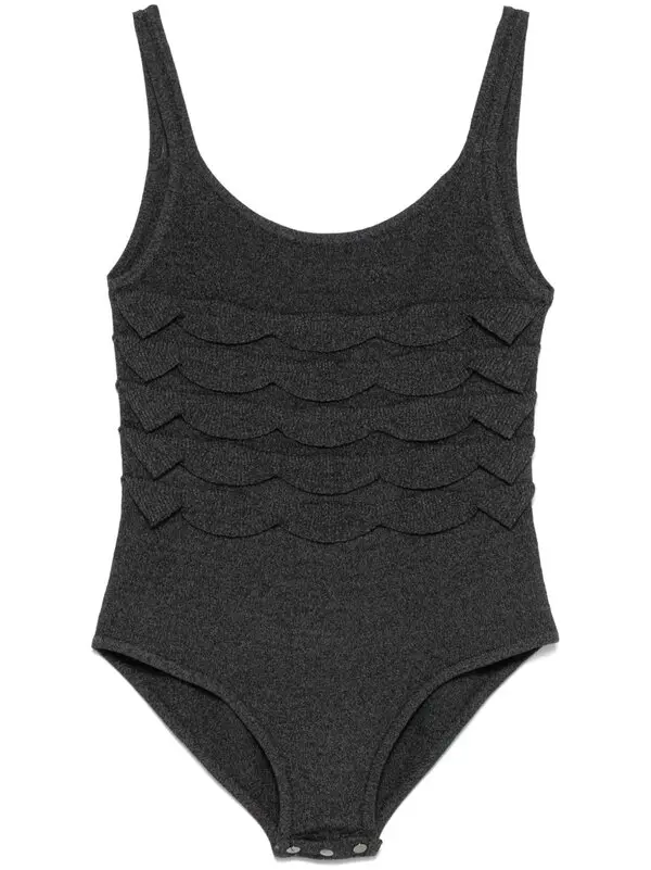 Nanushka Textured Knit Bodysuit - Grey