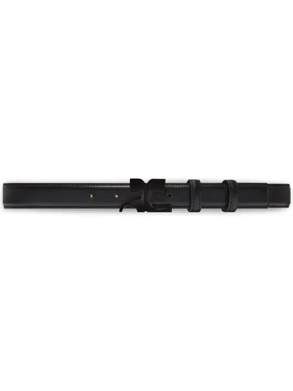 COURREGES Logo-buckle Belt - Black