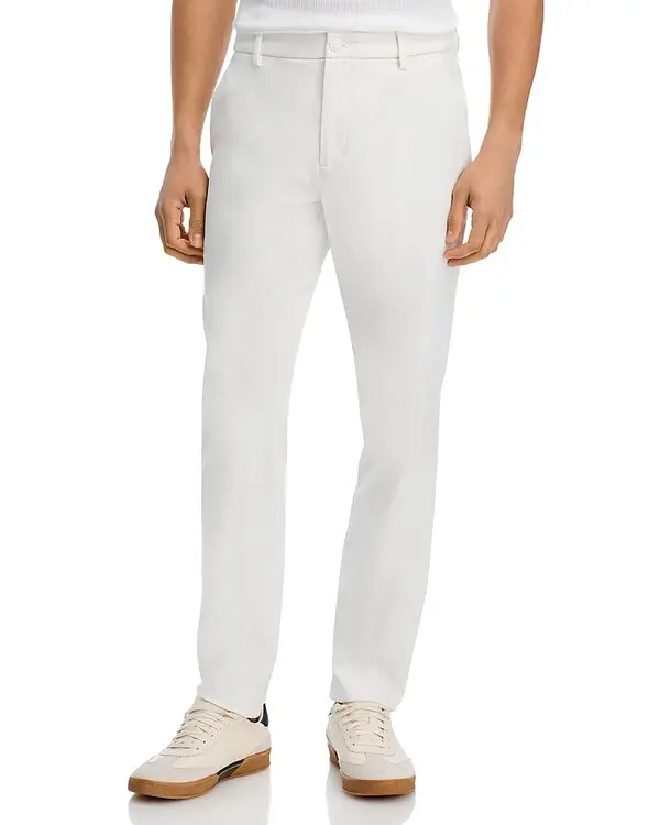 RHONE Gotham Slim Fit Trousers - White Onyx