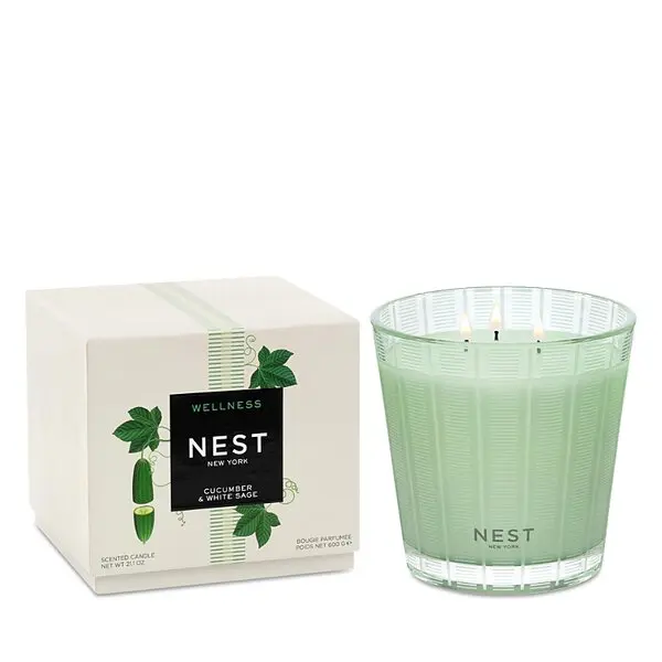 NEST NEW YORK Cucumber & White Sage 3 Wick Candle, 21 Oz - No Color