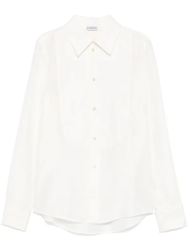 Burberry Silk Shirt - Neutrals